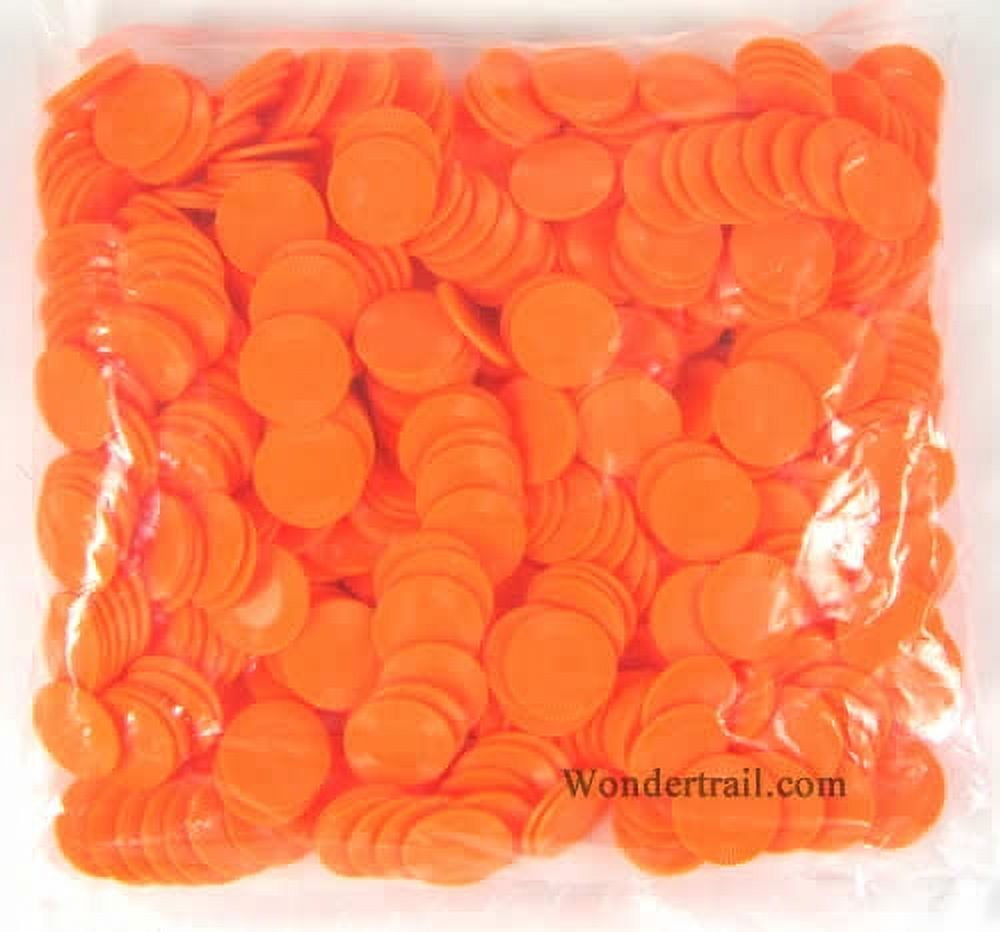 Orange Mini Poker Chips Plastic 7/8in Bulk Approx. 500 Koplow Games ...