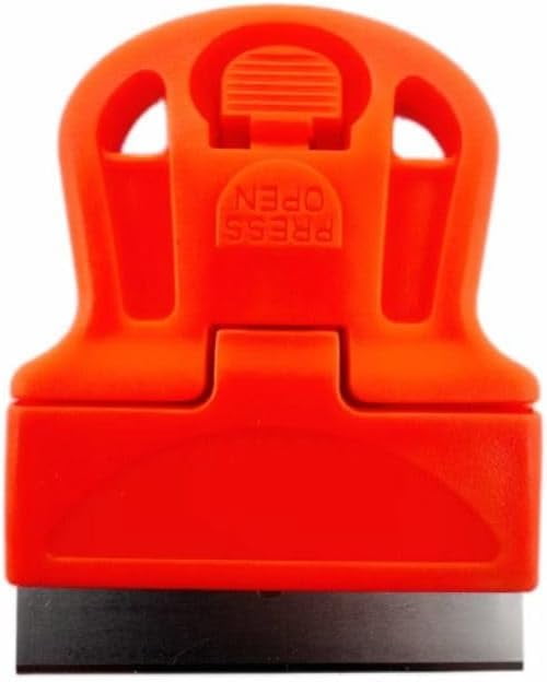 Orange Mini Razor Scrapers, Mini Plastic Razor Steel Blade Scraper ...