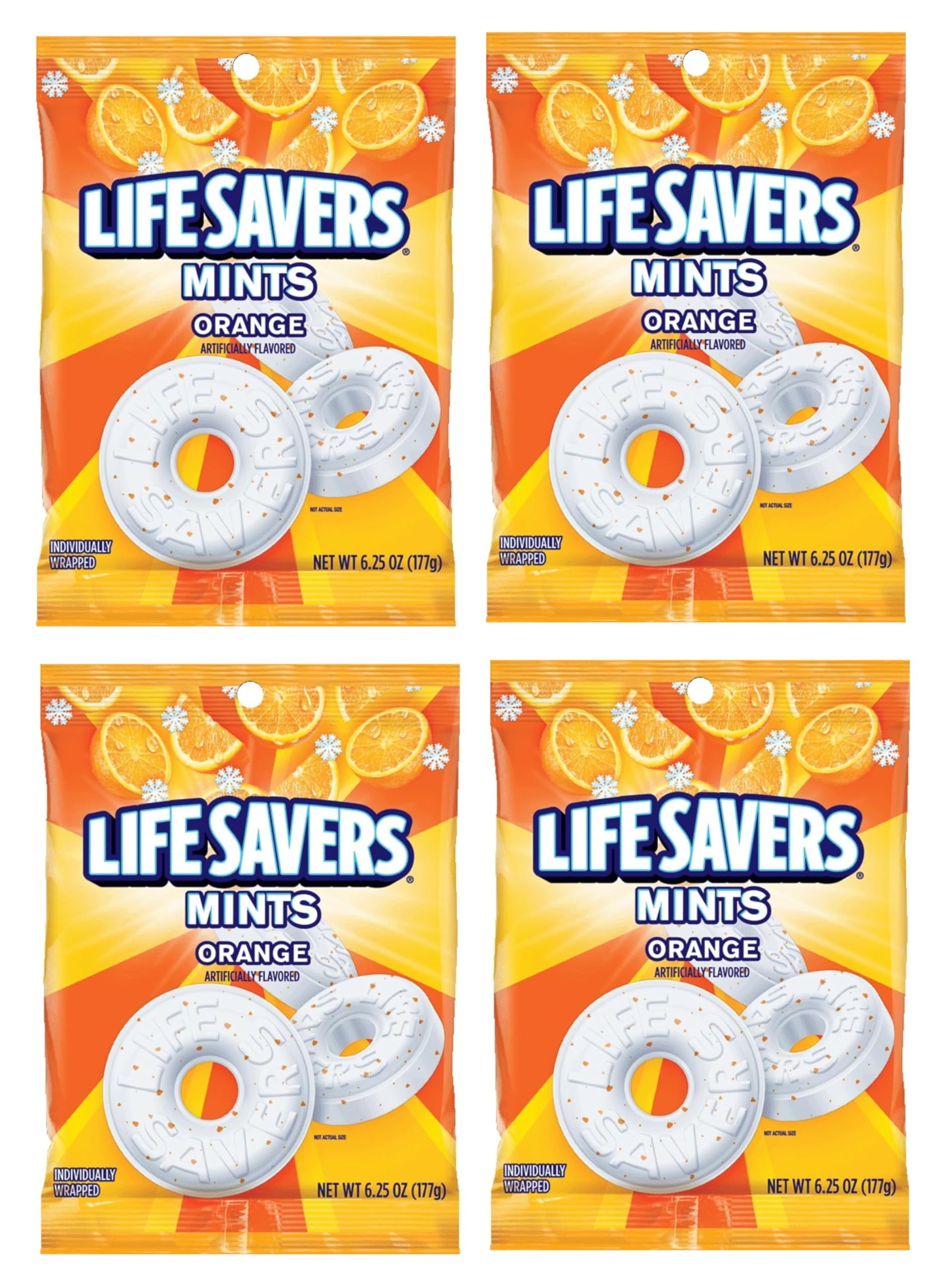Orange Mint Life Savers - Pack of 4 - Smiling Sweets - Individually ...