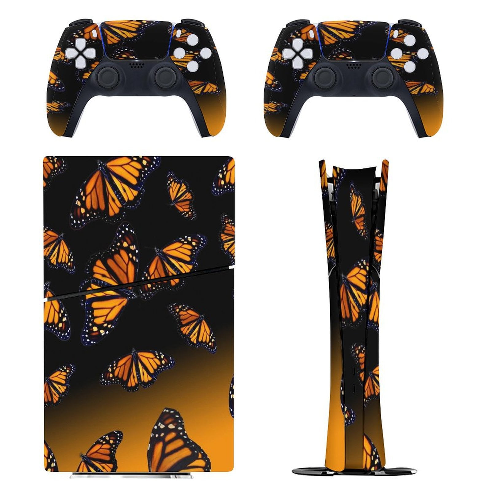 Orange Monarch Butterflys PS5/PS5 Pro/PS5 Slim Digital Disc Skin ...