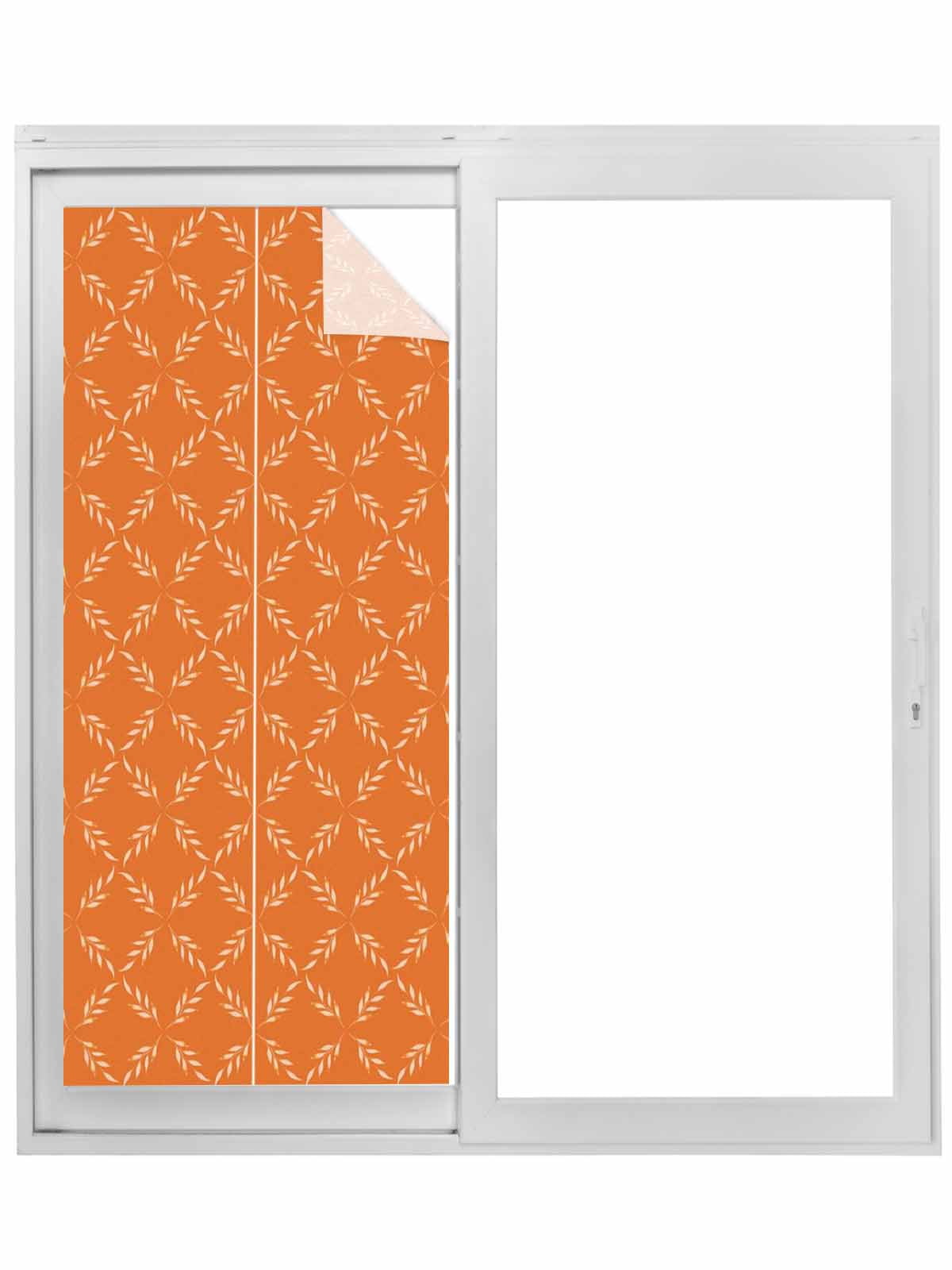 Orange Morocco Window Privacy Film Stained Glass Window Film Decorative ...