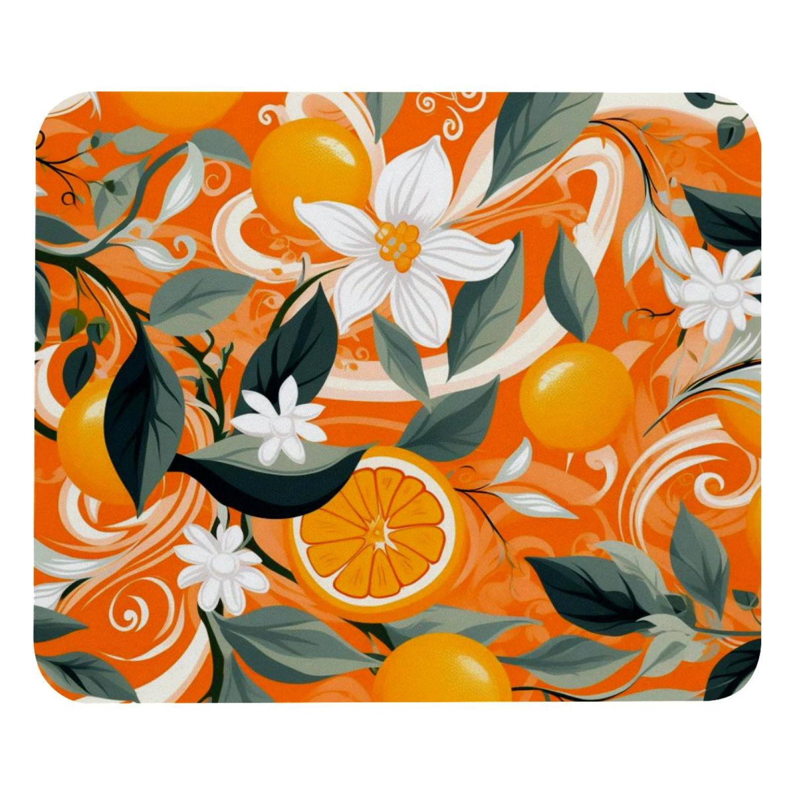 Orange Mouse Pad, Personality Design Rubber Base for Office Decor for ...