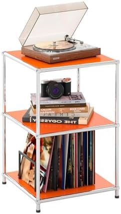 Orange Night Stand-Modern Side Table Living Room Bedroom Office ...