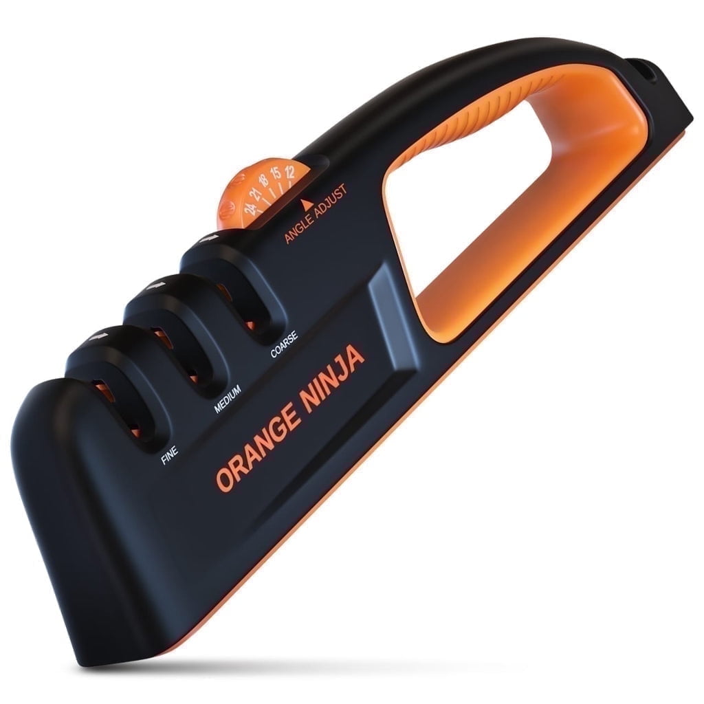Orange Ninja Knife Sharpener, Adjustable Angles 12°, 15°, 18°, 21°, 24 ...