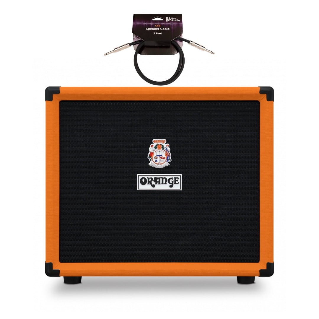 Orange OBC112 400W 1x12 Inches Bass Speaker Cabinet Bundle with 3ft 1/4 ...