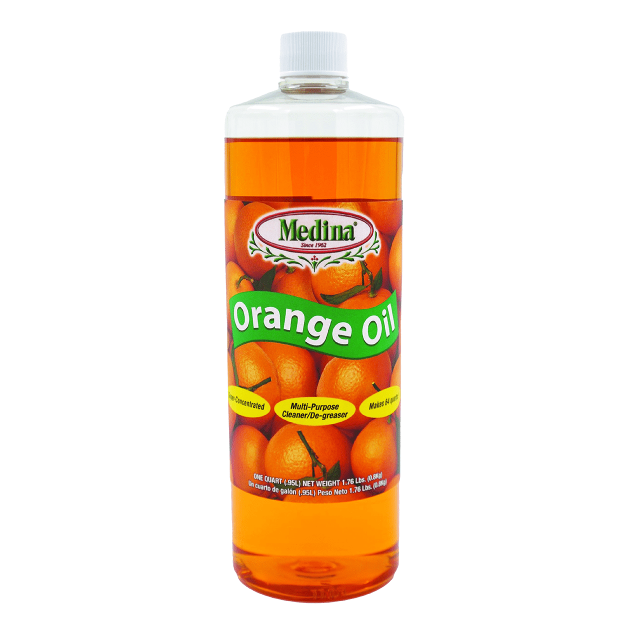 Medina Orange Oil Cleaning Degreaser, 32 fl oz, Citrus Stain Remover ...