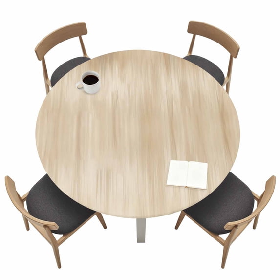 Orange Ombre Striped Round Fitted Tablecloth with Elastic Edge Modern ...