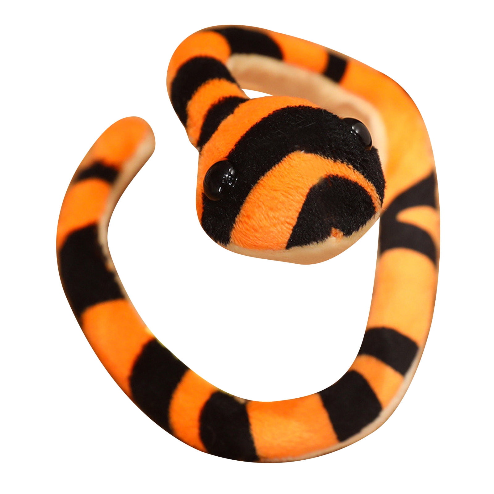 Orange Orange Bendable Snake Finger Puppet Plush Toy Cartilaginous ...