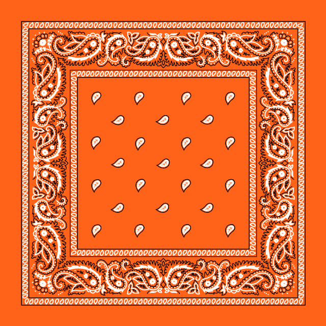 Orange Paisley Bandanas - Dozen Packed 22x22 - Walmart.com
