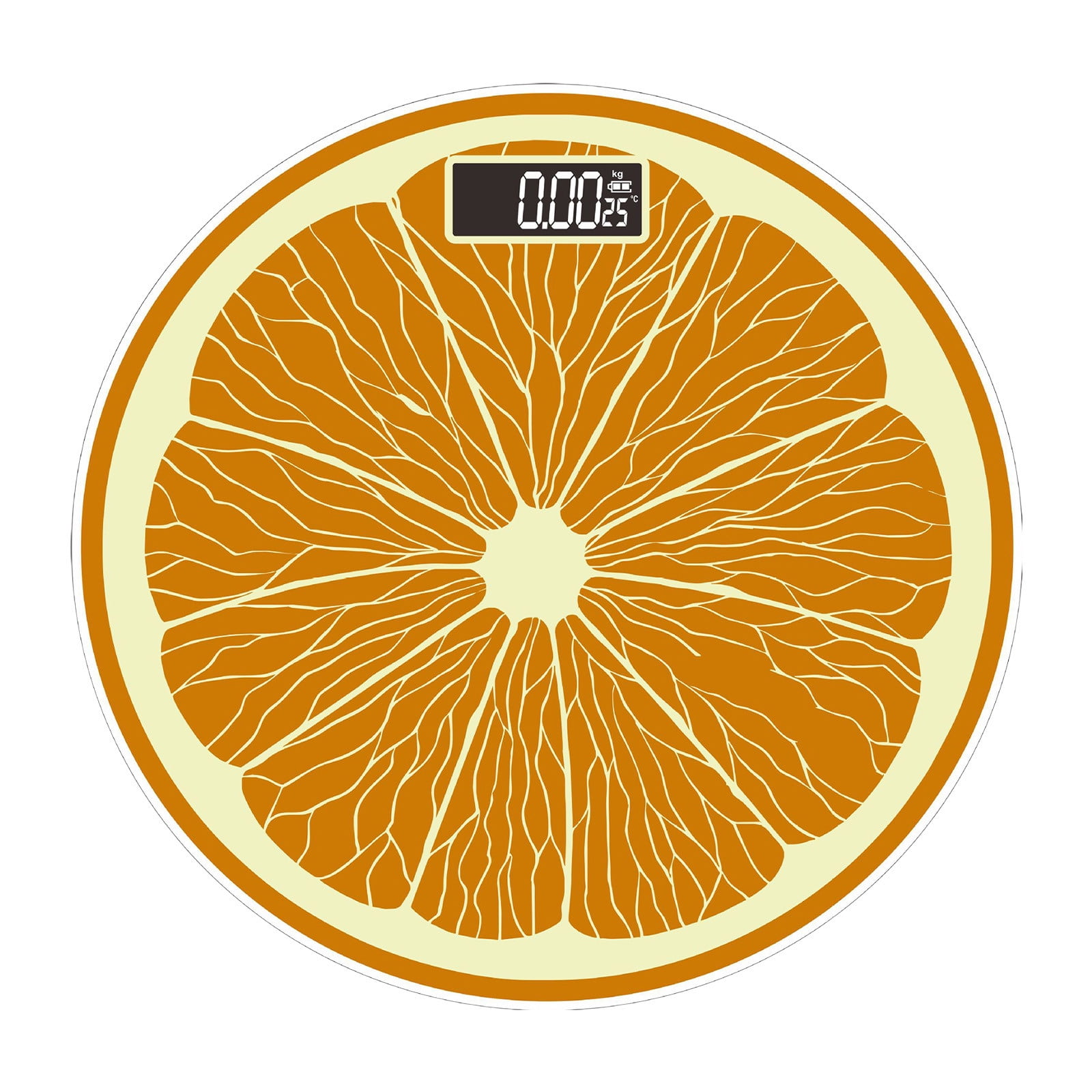 Orange Patterns Intelligent Electronic Weighing Scale, 11.81" Glass ...