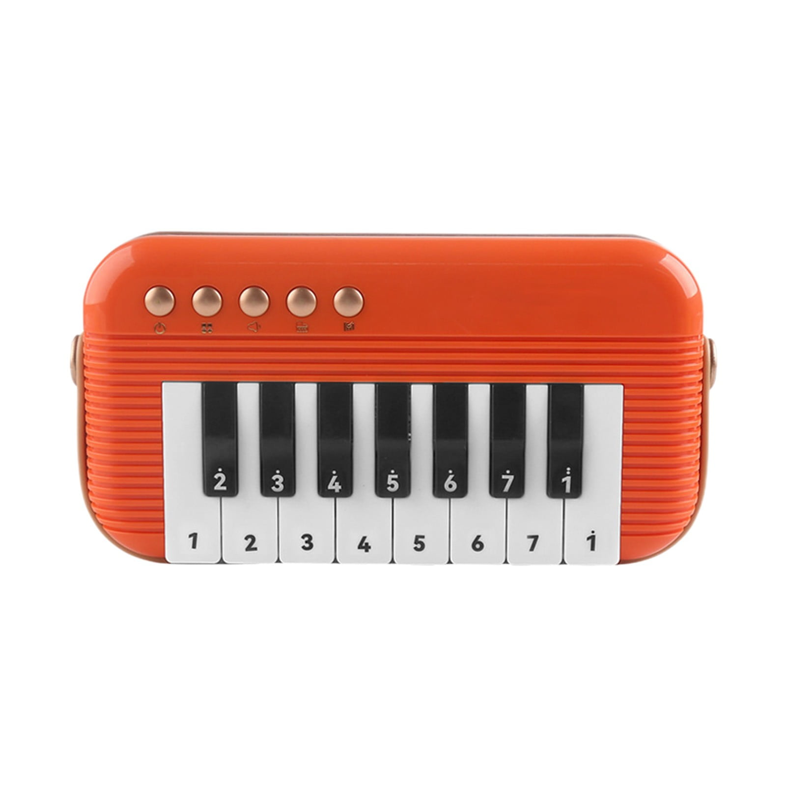 Orange Portable Pocket Mini Piano Toy With 15 Keys Educational Musical ...