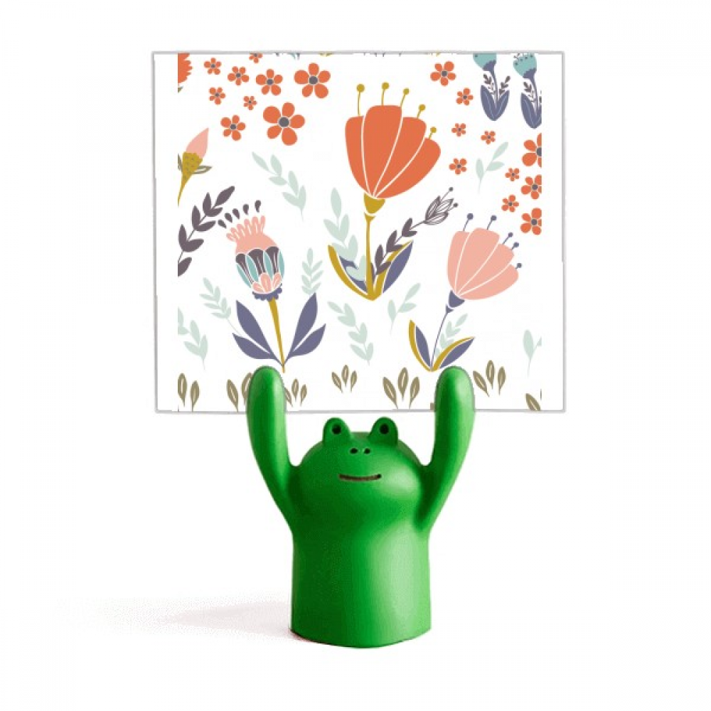 Orange Powder Flower Paint Memo Holder Cartoon Animal Frog Stand ...