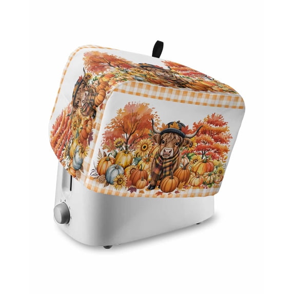 Orange Pumpkin Fall Small Toaster Cover 2 Slice, Kitchen Appliance ...