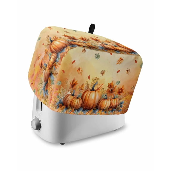 Orange Pumpkin Fall Small Toaster Cover 2 Slice, Kitchen Appliance ...