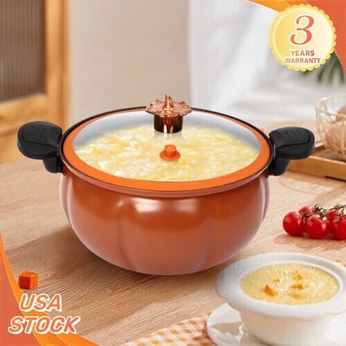 Orange Pumpkin Shaped Micro Pressure Cooker, Micro Pressure Cooking Pot ...