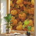 Orange Pumpkins Fall Privacy Window Film, Decorative Stained Glass ...