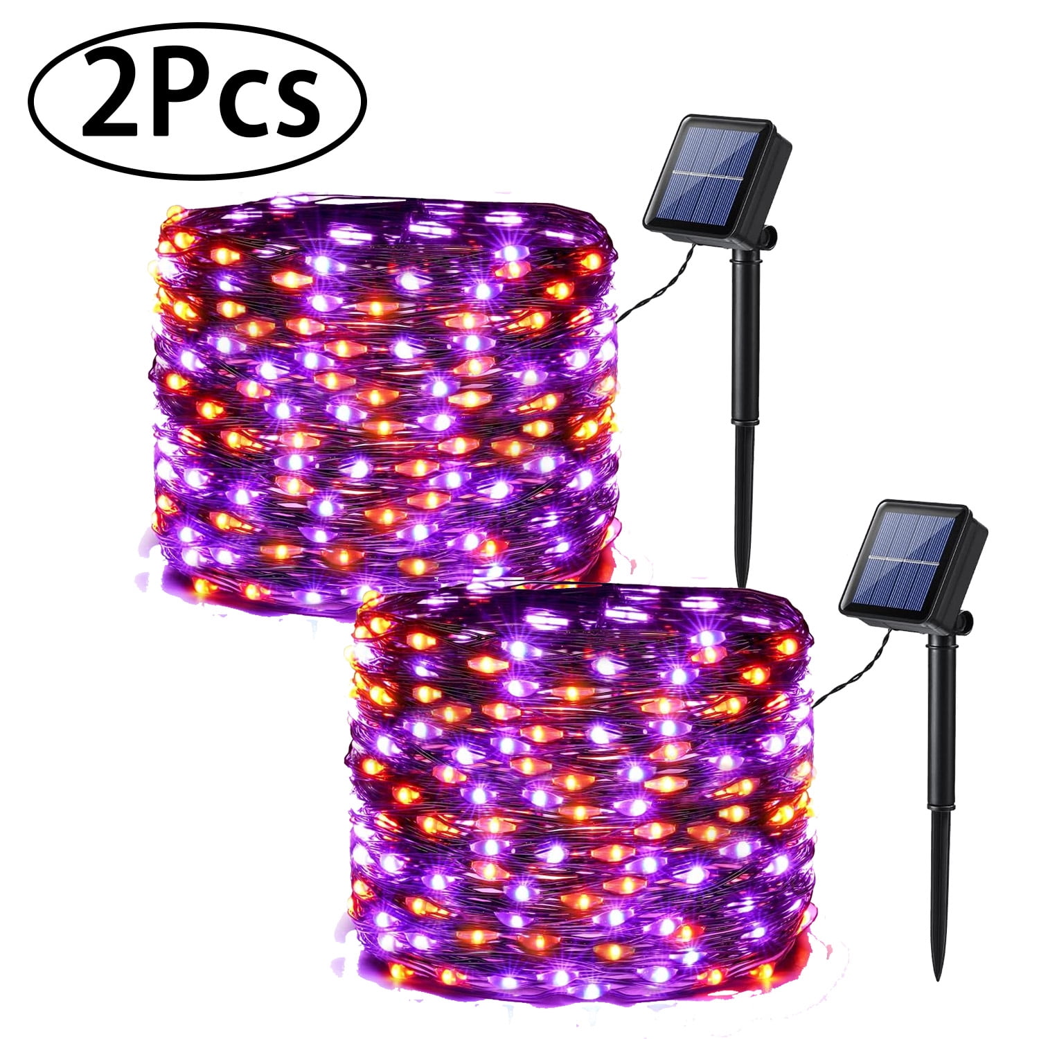 Orange & Purple Dual-Color String Lights, 41.99 Feet, Featuring 110 ...