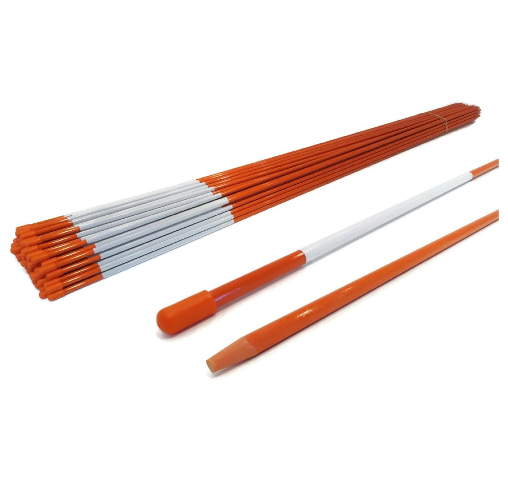 Orange Reflective Driveway Markers Snow Stakes Inches Long 1/4-Inch Dia ...