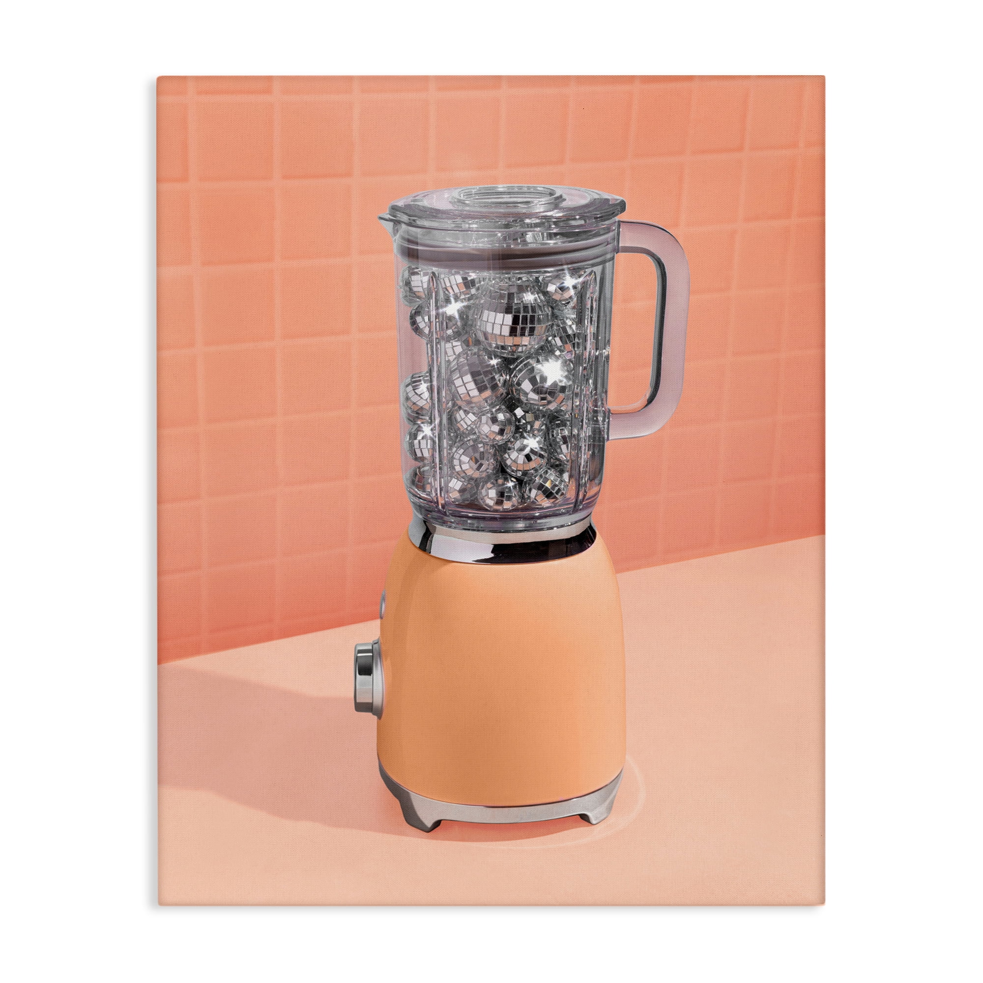 Orange Retro Disco Blender Canvas Wall Art, design by LISH Creative ...