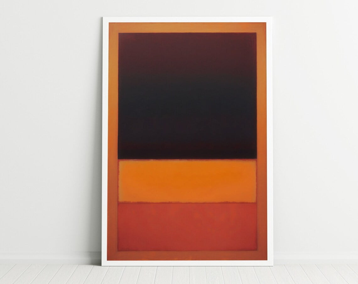 Orange Rothko Wall Art, Mark Rothko Print, Rothko Wall Art, Abstract ...