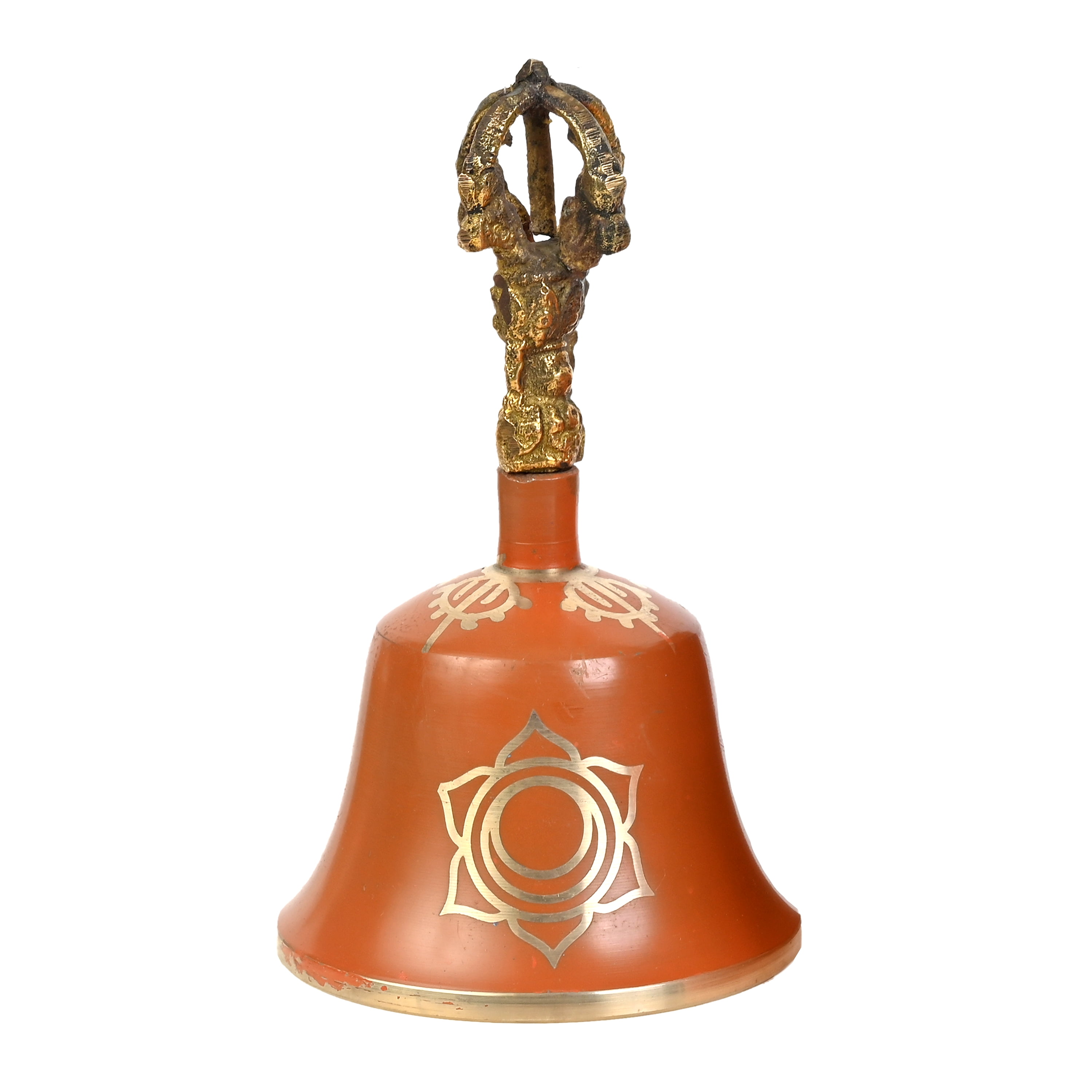 Orange Sacral Chakra Tibetan Bell (Note C) - 5.5 Inches H x 3 Inches D ...