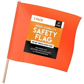 Mytee Products Red Safety Flag with Wire Loop DOT Compliant - 18 Inch x ...