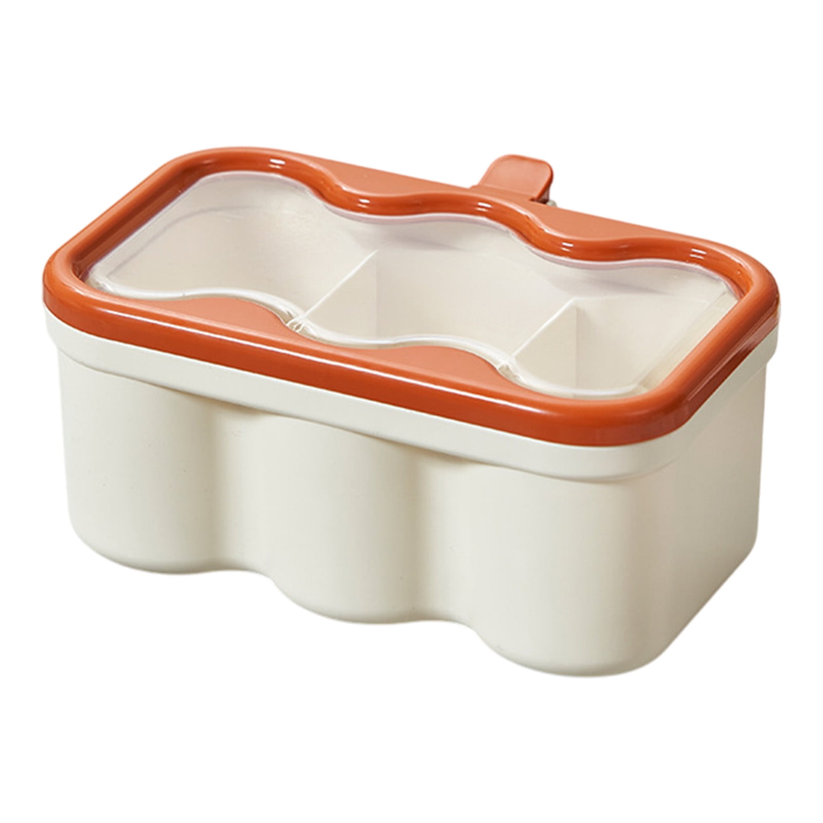 Orange Seasoning Jar Standing Lid Spice Container Kitchen Storage Box ...