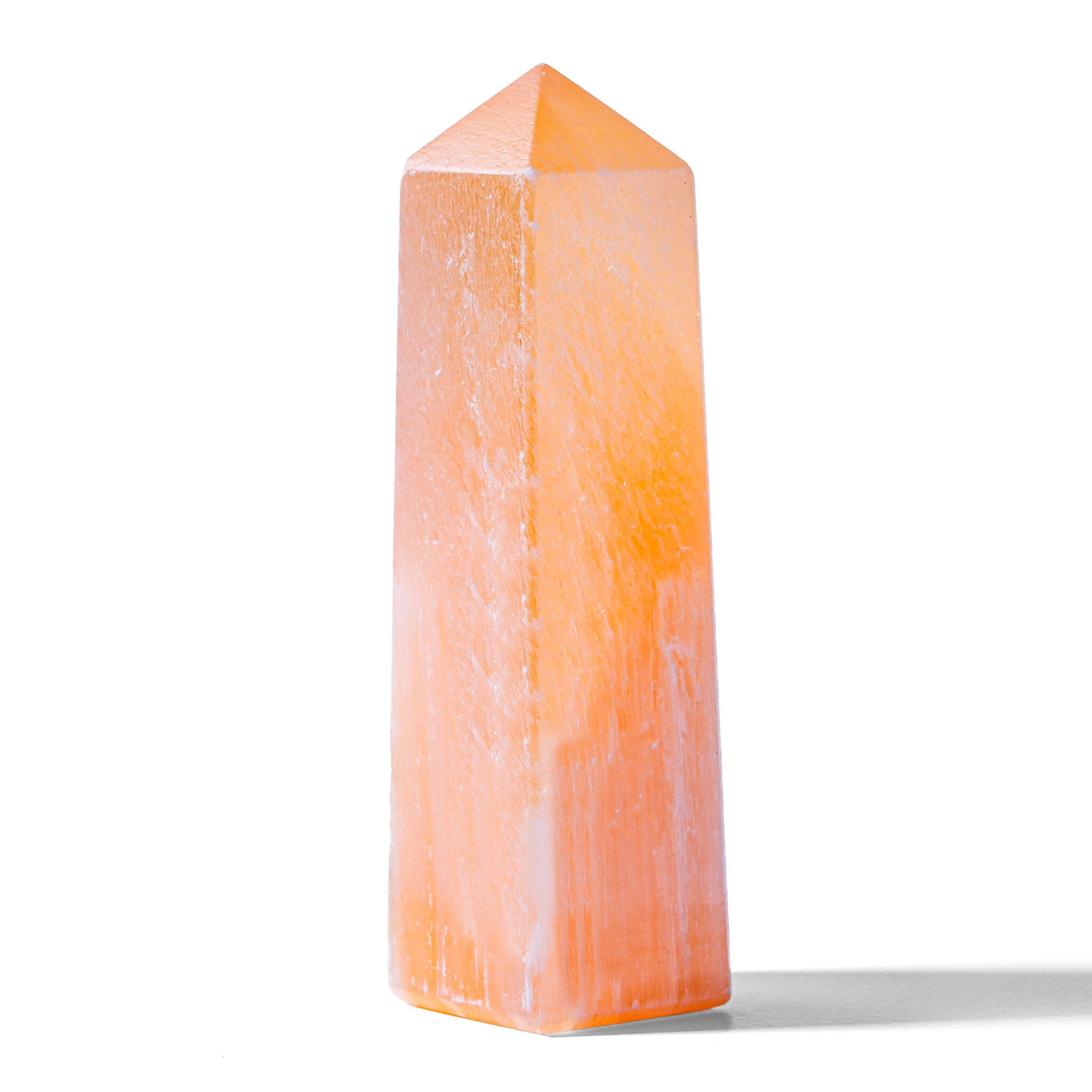 Orange Selenite Obelisk Crystal Natural Tower Selenite Crystal Point ...