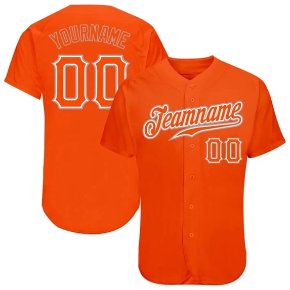 Orange Series Custom Baseball Jersey Men and Women Section Shirt 3D ...