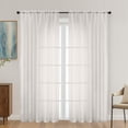 Orange Sheer Curtains 36 Inch Short Kitchen Window Treatment, Solid ...