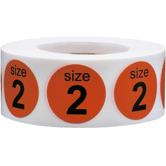 Retail Shoe Size Stickers