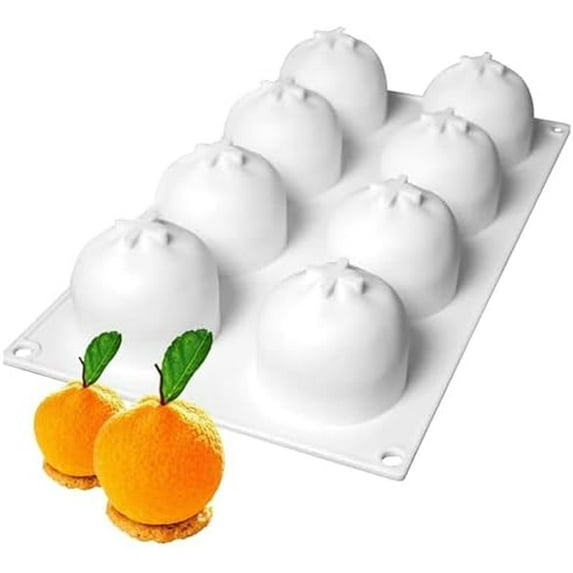 Orange Silicone Mold for Baking Mousse Cake, Chocolate, Fruit Dessert ...