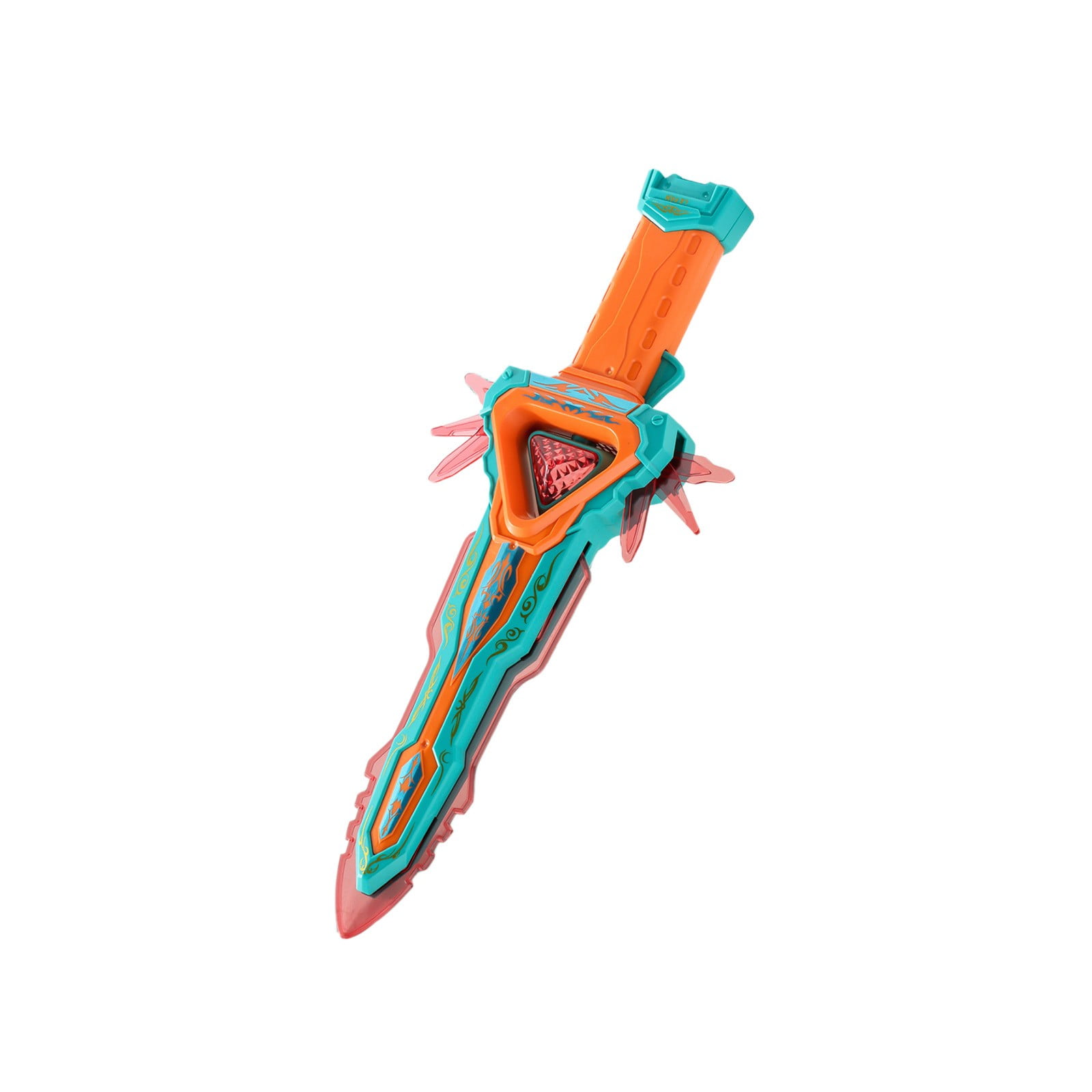 Orange Simulation Sword Toy With Glowing Light Sound Effects Role ...