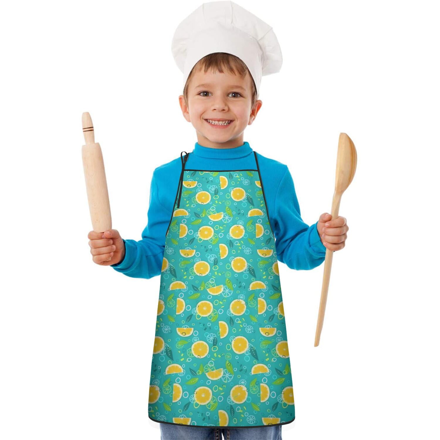 Orange Slices Turquoise Pattern Kids Aprons for Girls and Boys ...