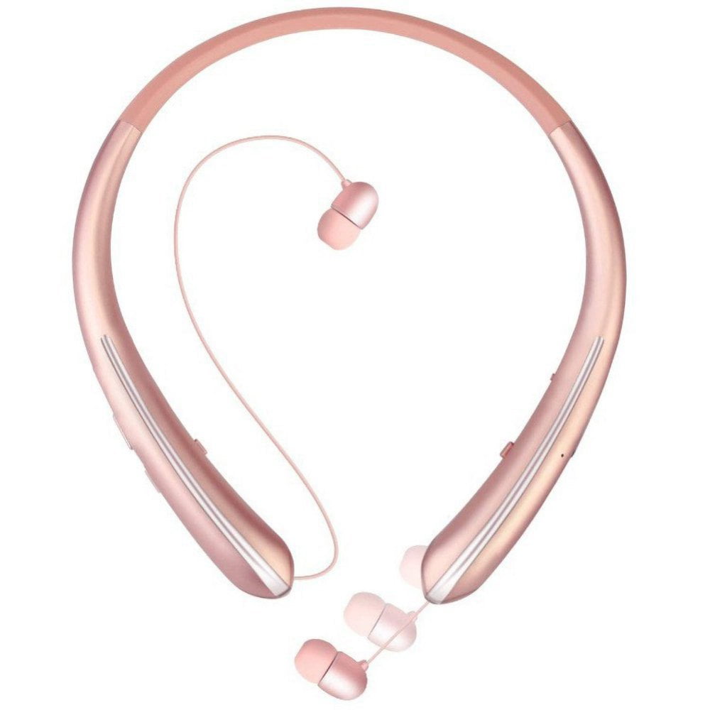 Orange/Sliver/Purple/Pink Neckband Bluetooth Retractable Headphones ...