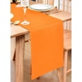 Orange Solid Polyester Table Runner - Rectangular, Elegant Dining Decor ...