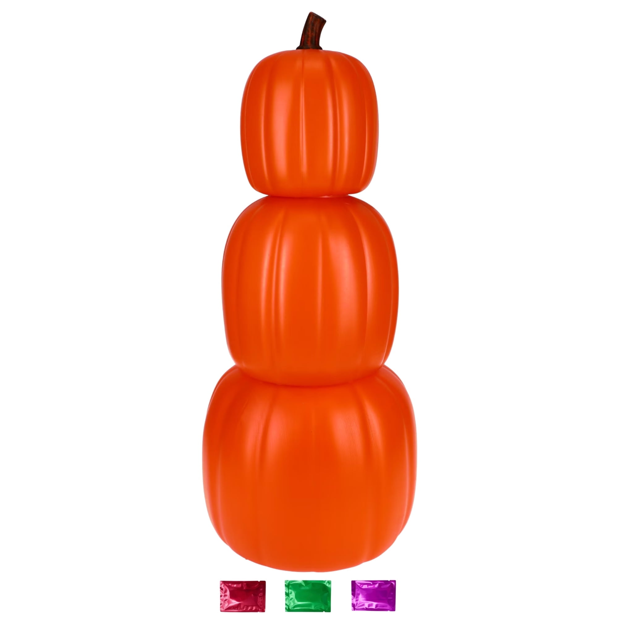 Orange Stacking Pumpkins 24 Inch,3Pc Pumpkin For Fall Decor Halloween ...