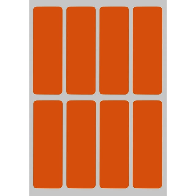 Orange Sticker 3x1 inch Color-Coding Labels for Organizing, Paper ...