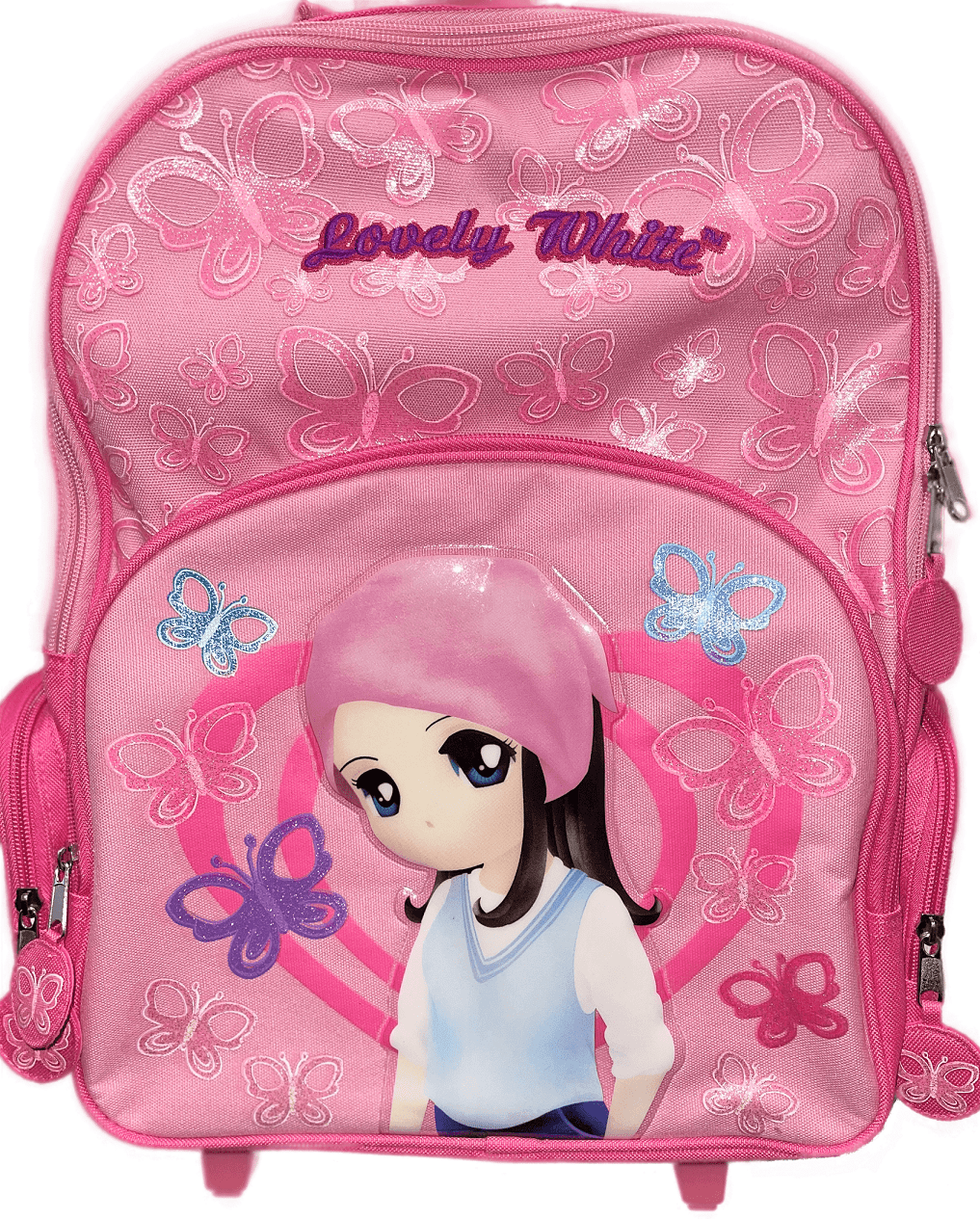 Orange Story - Lovely White - 16 inch Rolling Backpack Pink - Walmart.com