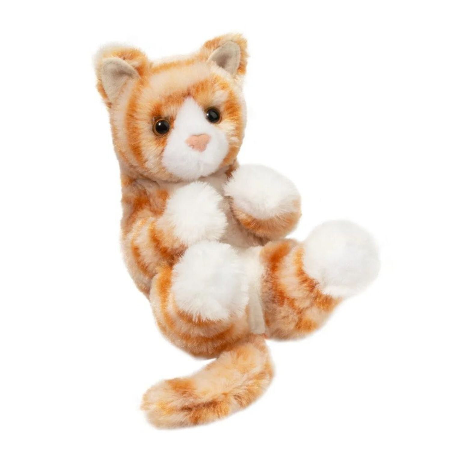 Orange Stripe Kitten Stuffed Animal, Plush Tabby Cat Toy, Tiny Cuddle ...