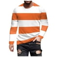 Orange Striped Shirt Men Men Orange White Striped Shirt Mens Shirt ...