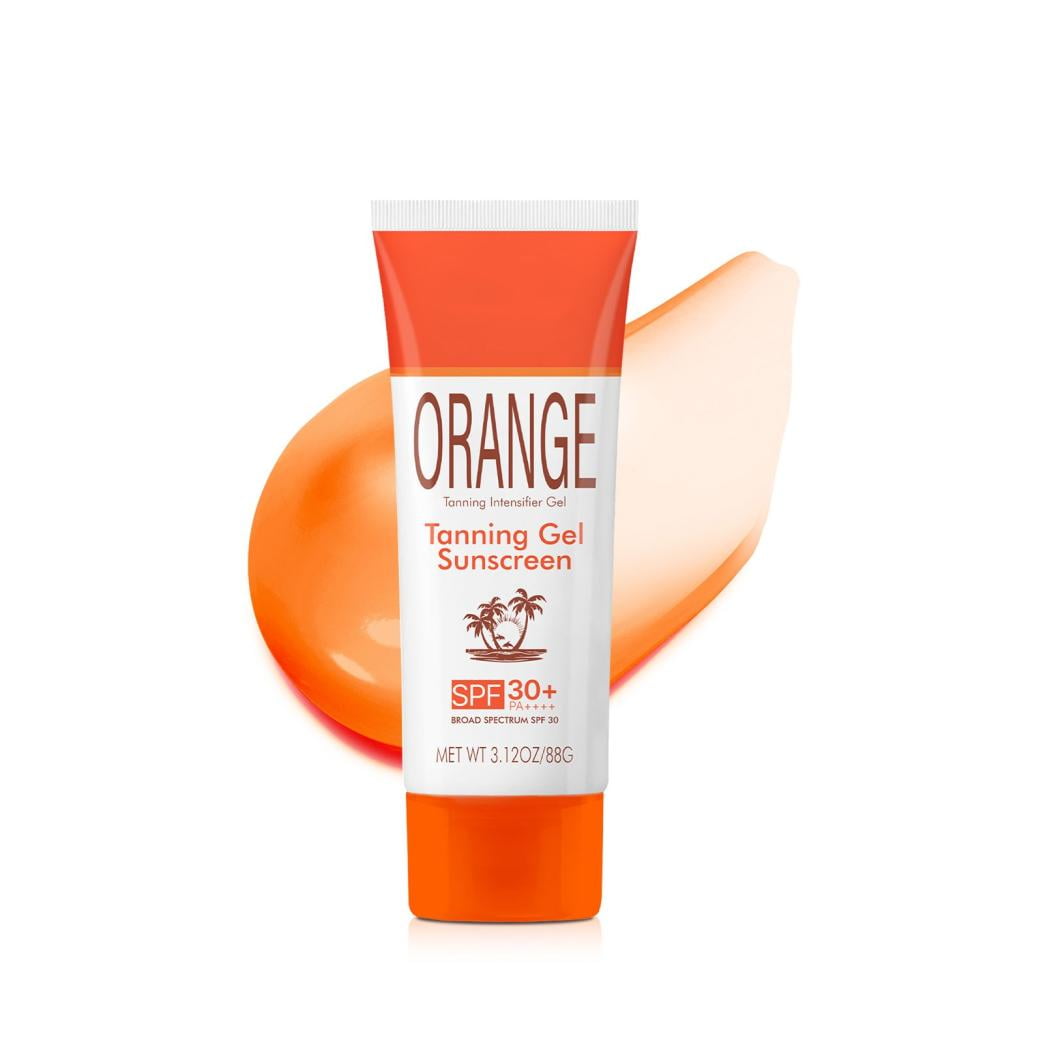 Orange Sun Tanning Gel, 2025 Hydrating & Moisturizing Formula with SPF ...