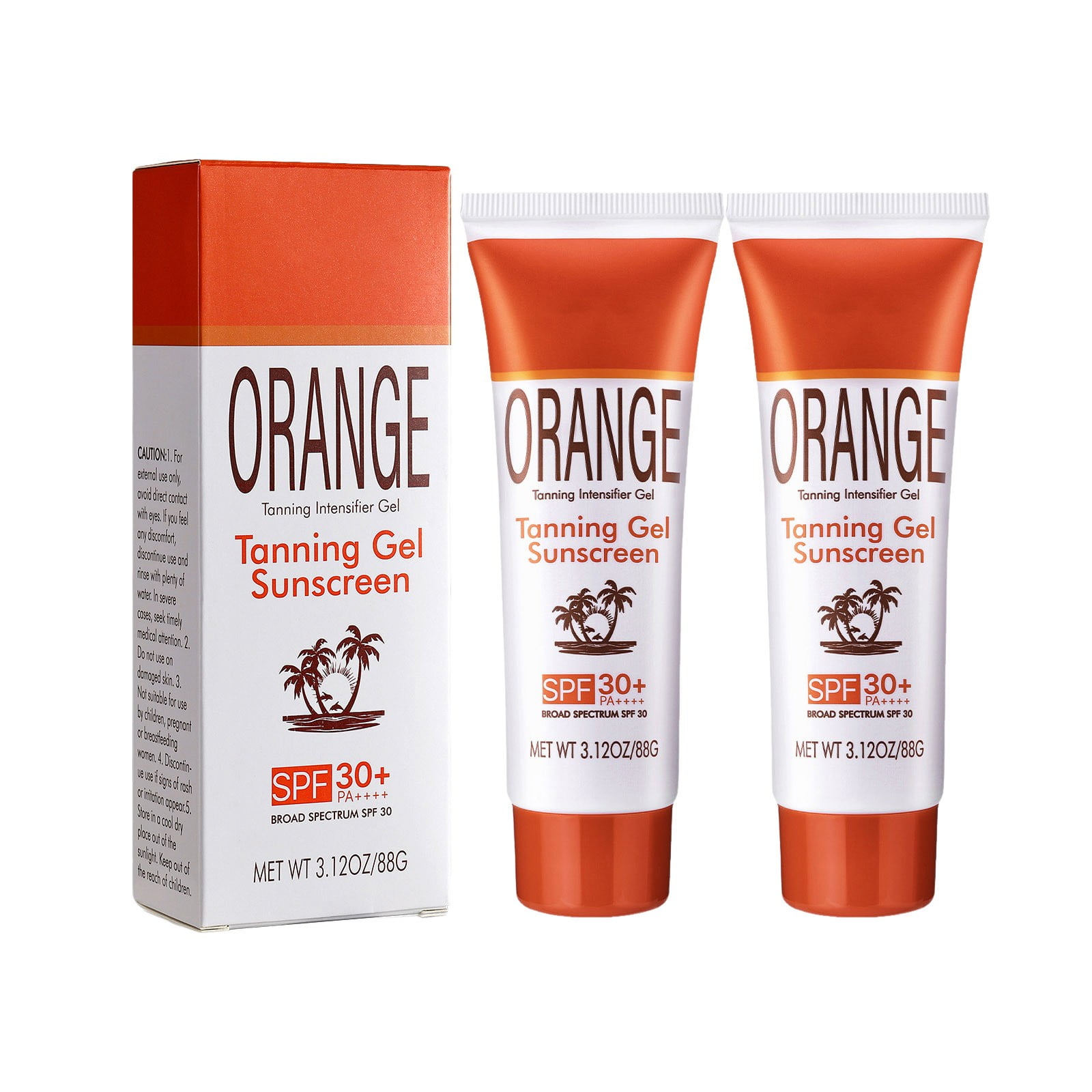 Orange Sun Tanning Gel, Hydrating & Moisturizing Formula , Fast ...
