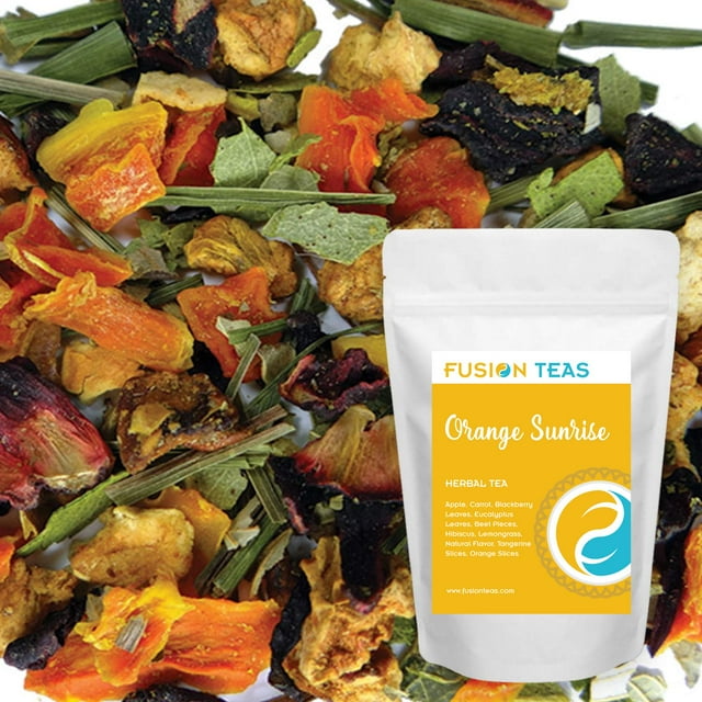 Orange Sunrise Hibiscus Fruit Tea - Caffeine Loose Leaf Bulk Herbs ...