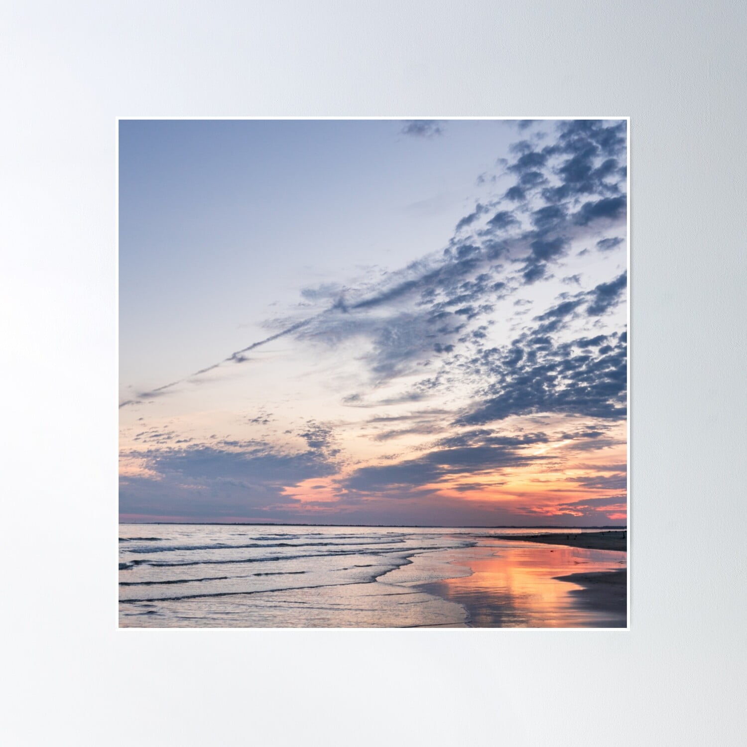 Orange Sunset Poster Wall Art, Modern Wall Decor, 16x16 UNFRAMED ...