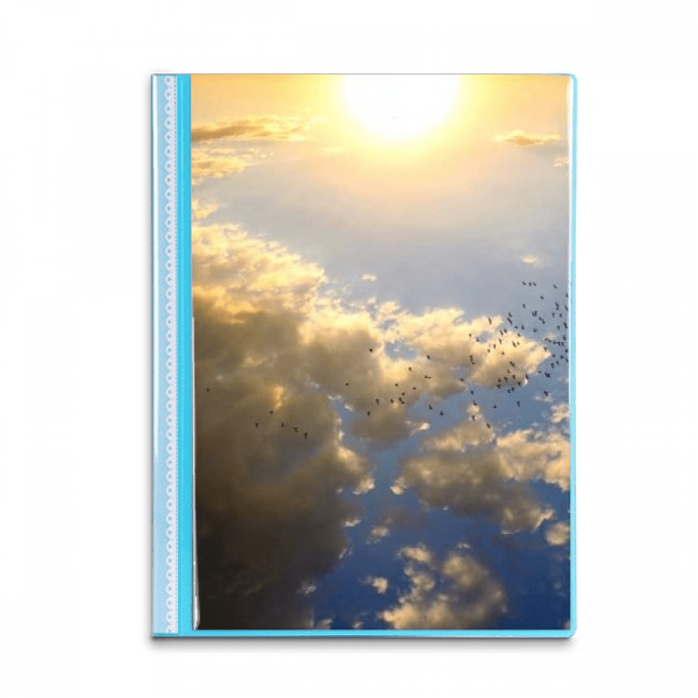 Orange Sunshine Sky Blue Clouds Book Sheet Protectors Portfolio Binder ...