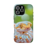 Orange Teal Diamond Skin Snake Pattern Phone Case with iPhone 17 to 11 ...