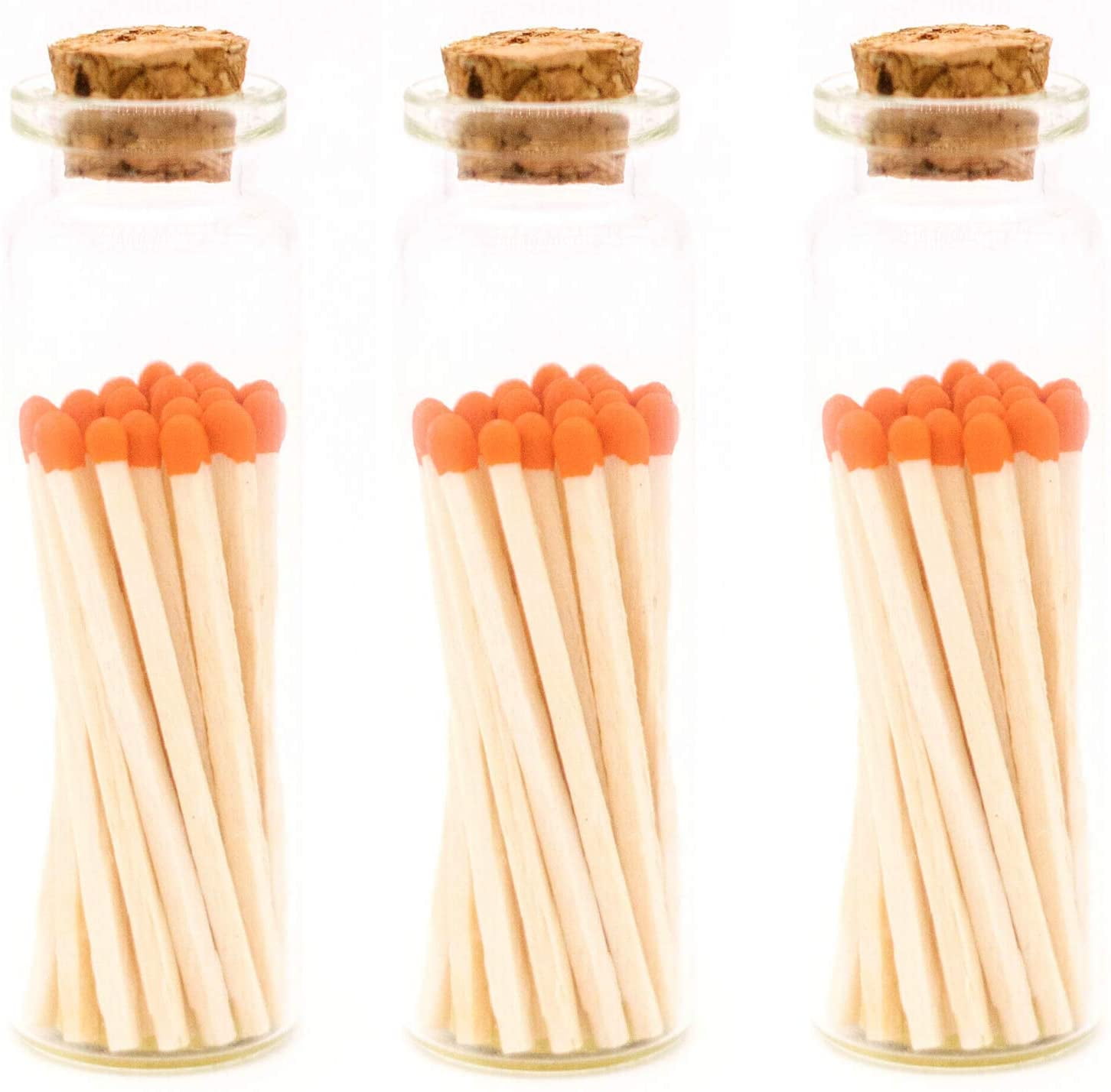 Orange Tip Decorative Matches, 60 Small Premium Wooden Matches ...