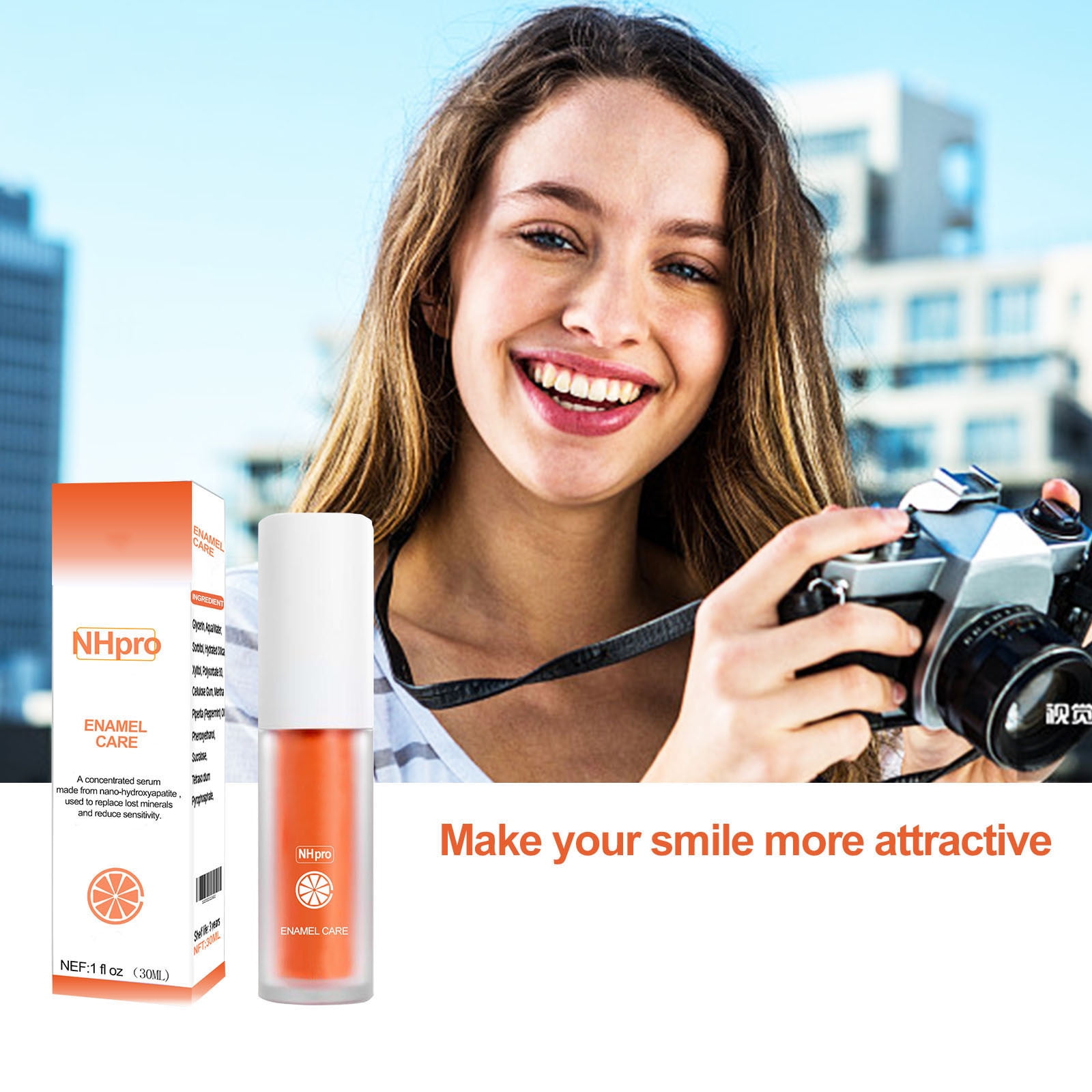 Orange Toothpaste For Repairing Teeth, Oral Cleaning, Whitening, And ...