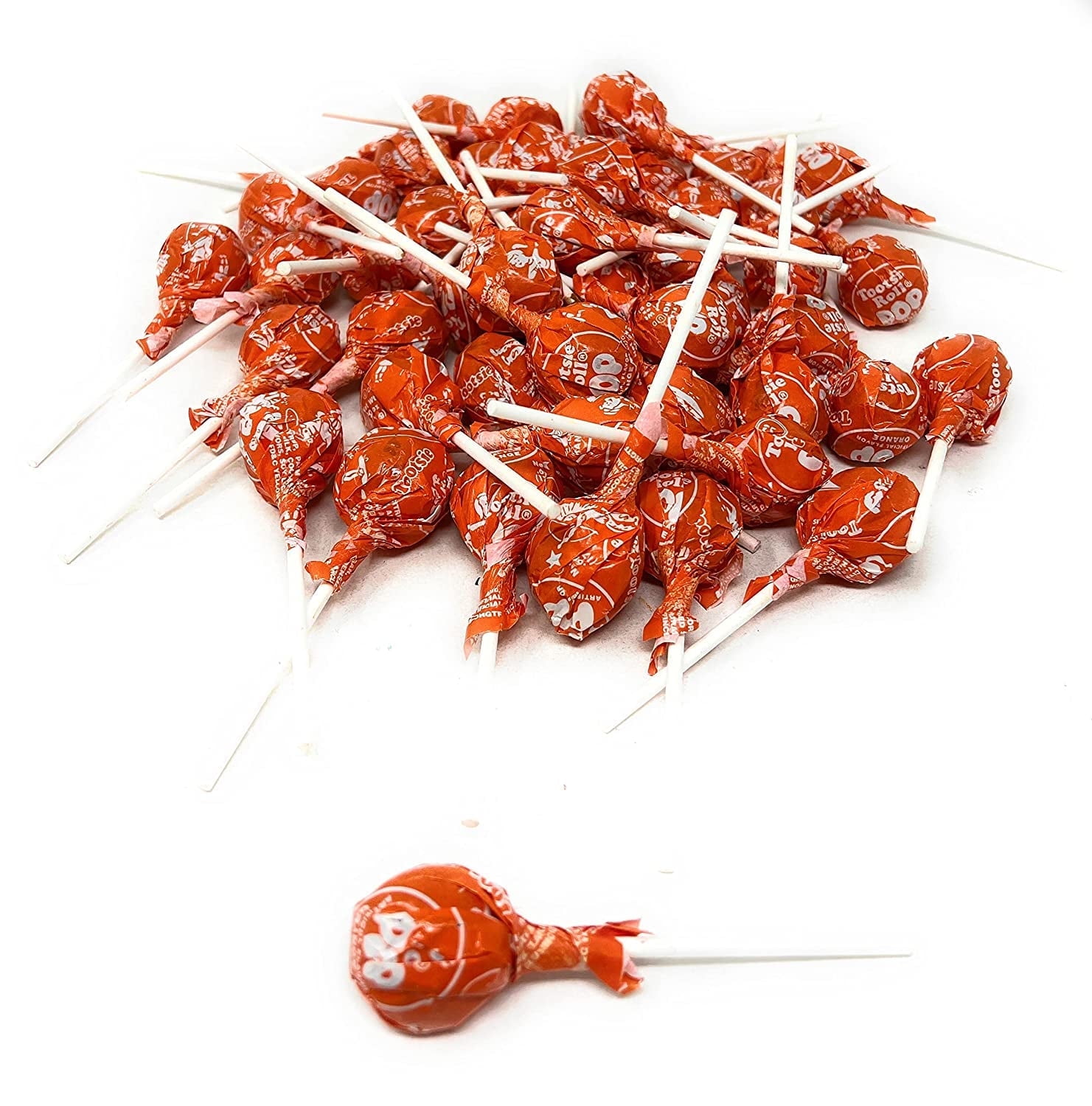 Orange Tootsie Pops – Bulk Candy, 50+ Lollipops, Individually Wrapped ...